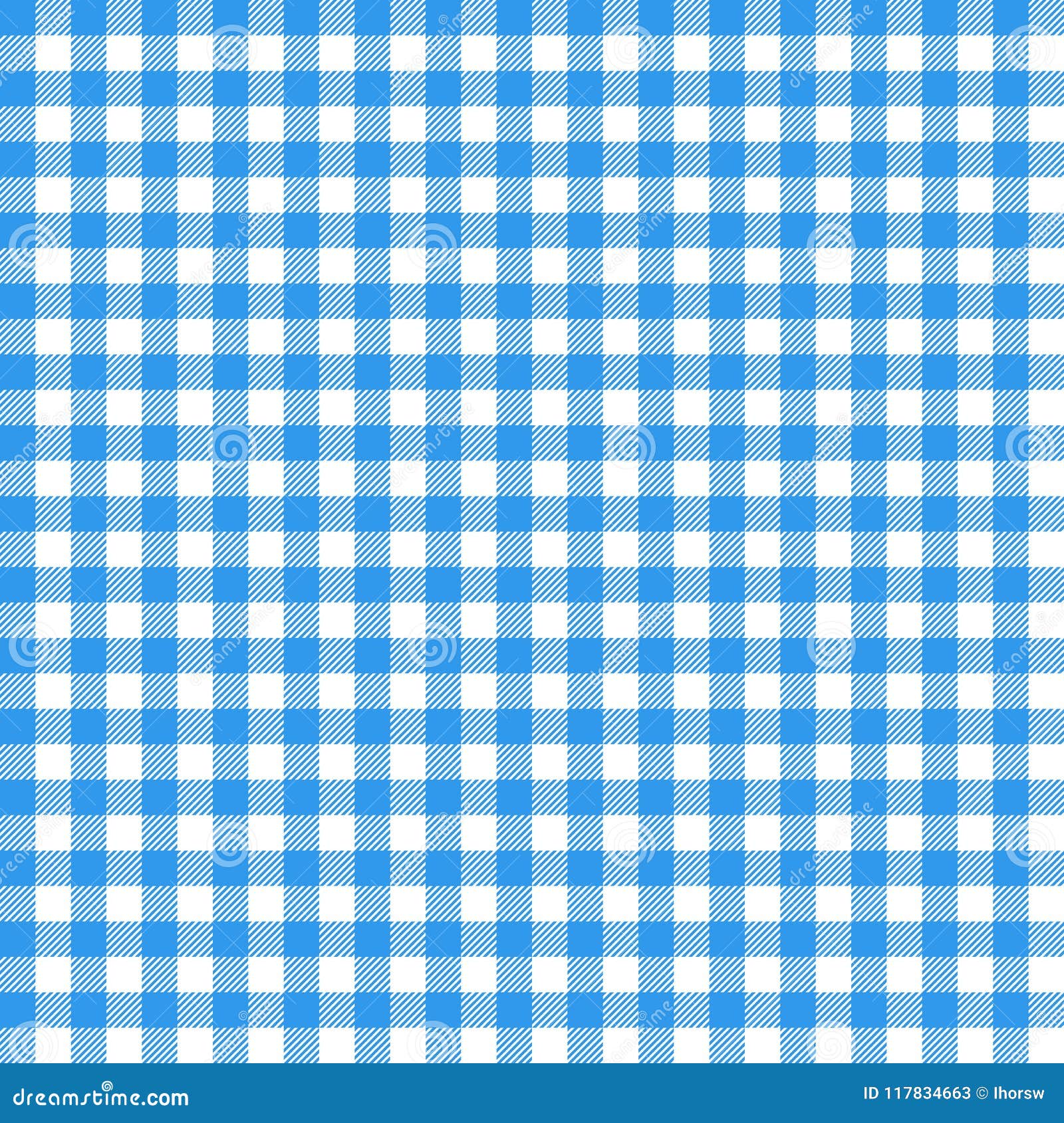Gingham Seamless Pattern. Blue Italian Tablecloth. Picnic Tale Cloth ...