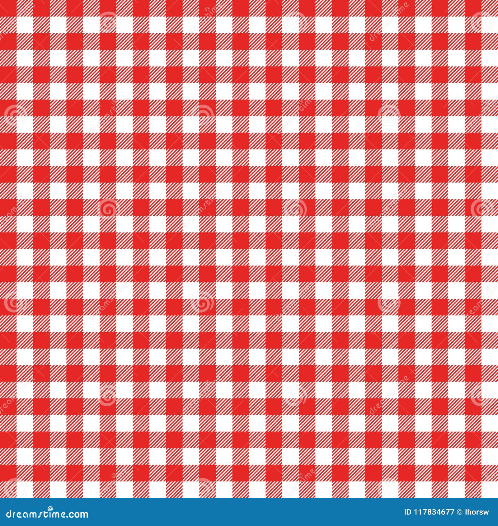 Gingham Seamless Pattern. Red Italian Tablecloth. Picnic Tale Cloth Vector. Stock Vector ...