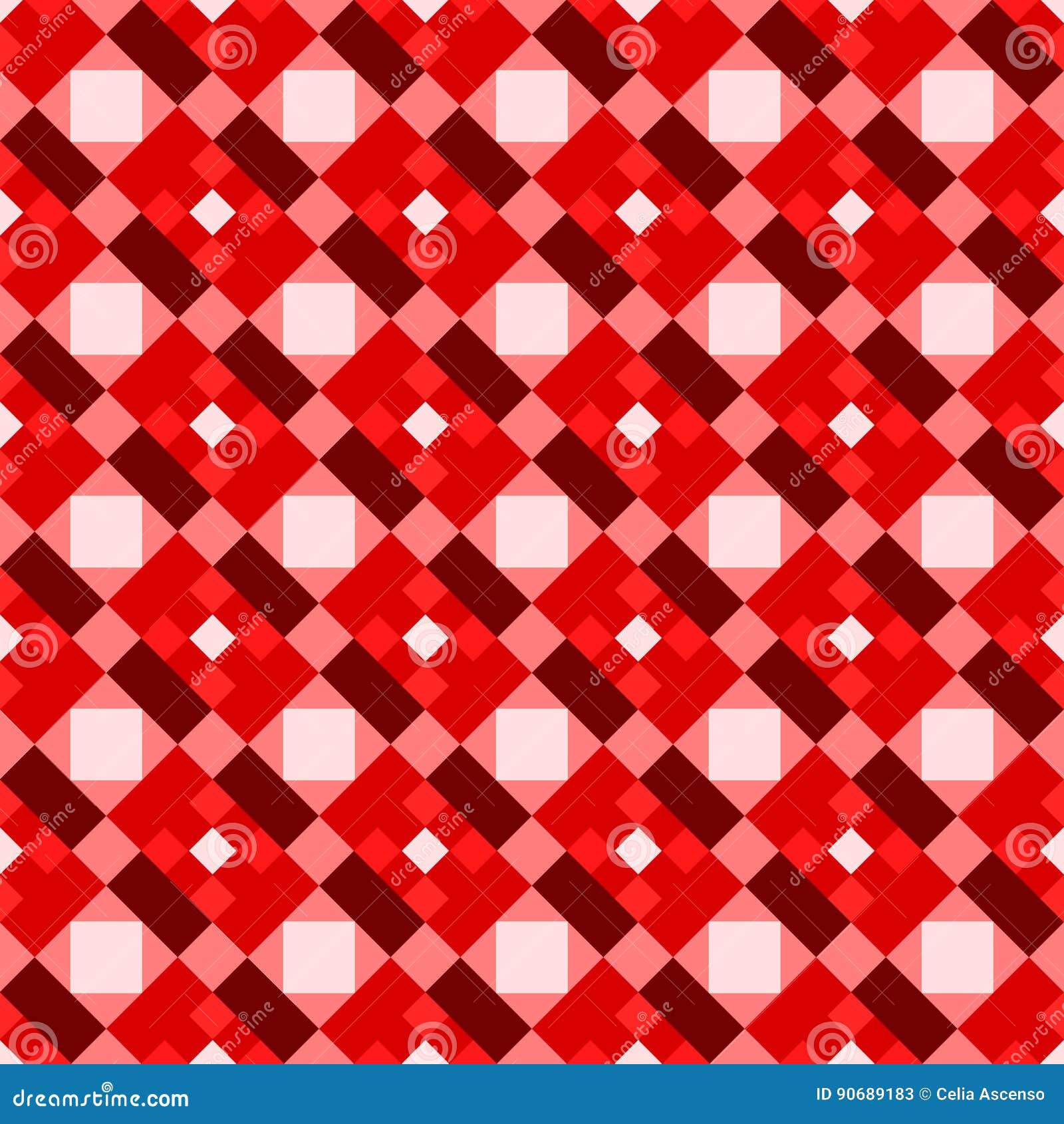 Gingham Squares Seamless Background Stock Illustration - Illustration ...