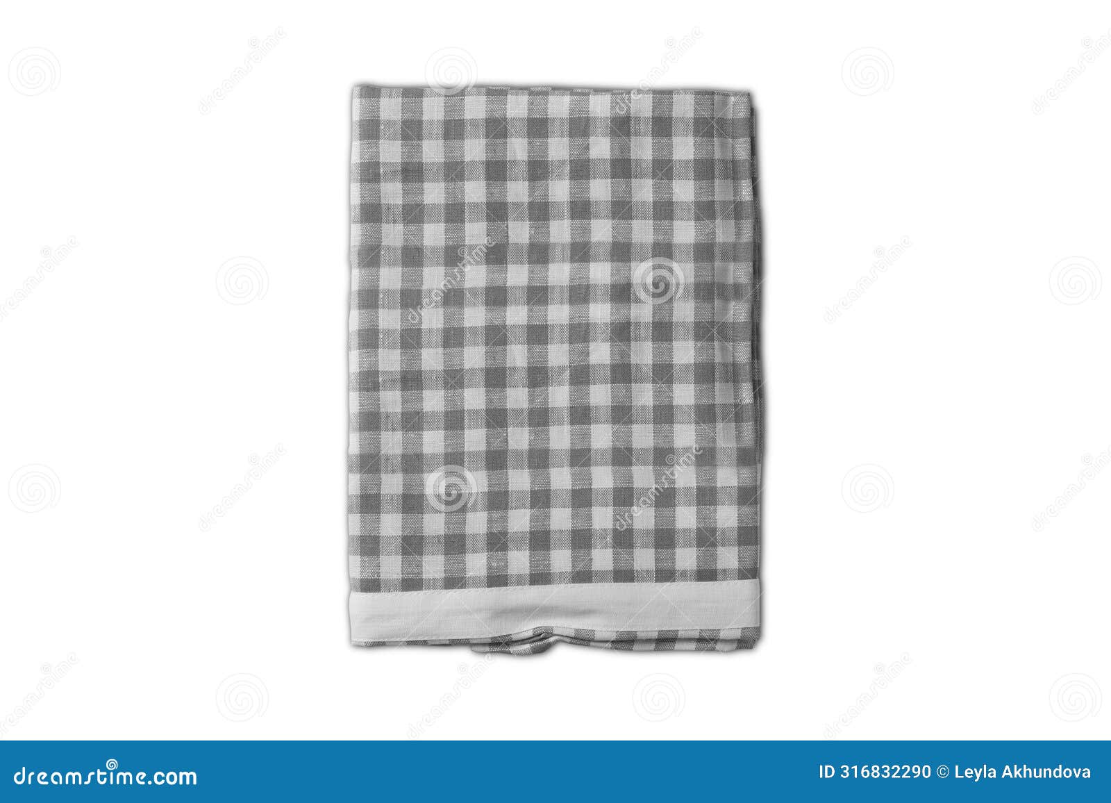 Gingham Tablecloth Top View. Realistic 3d Folded Table Clothe with ...