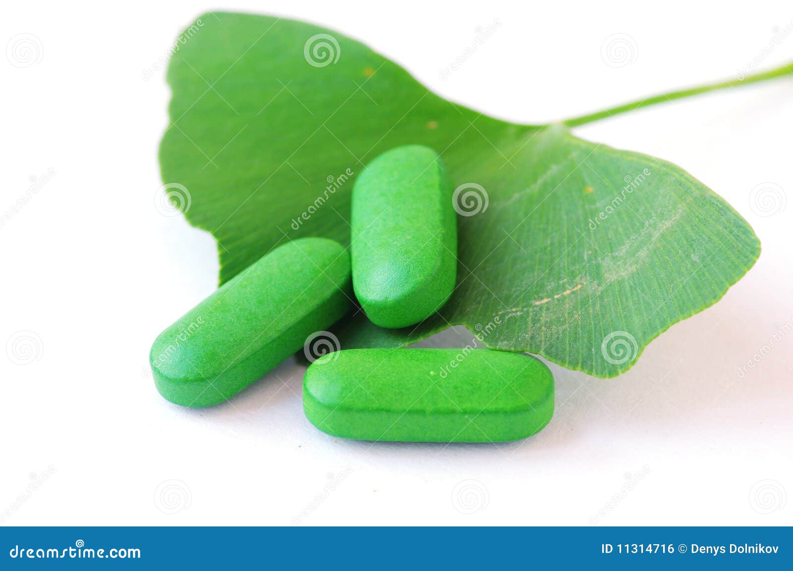 Ginkgo Biloba and Herbal Pills Stock Photo - Image of senior, brain ...