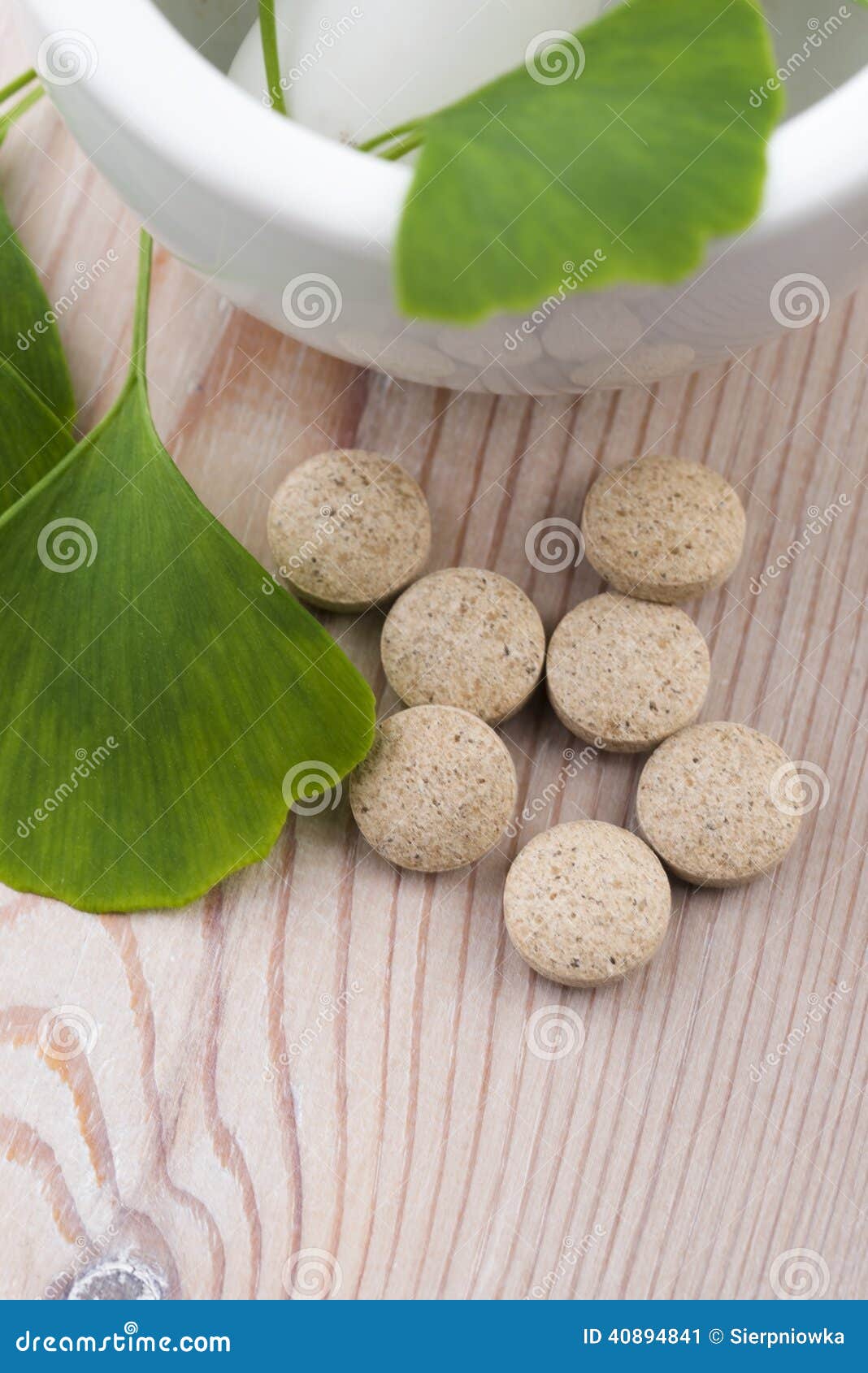Ginkgo Biloba Leaves and Pills Stock Image - Image of homoeopathy ...