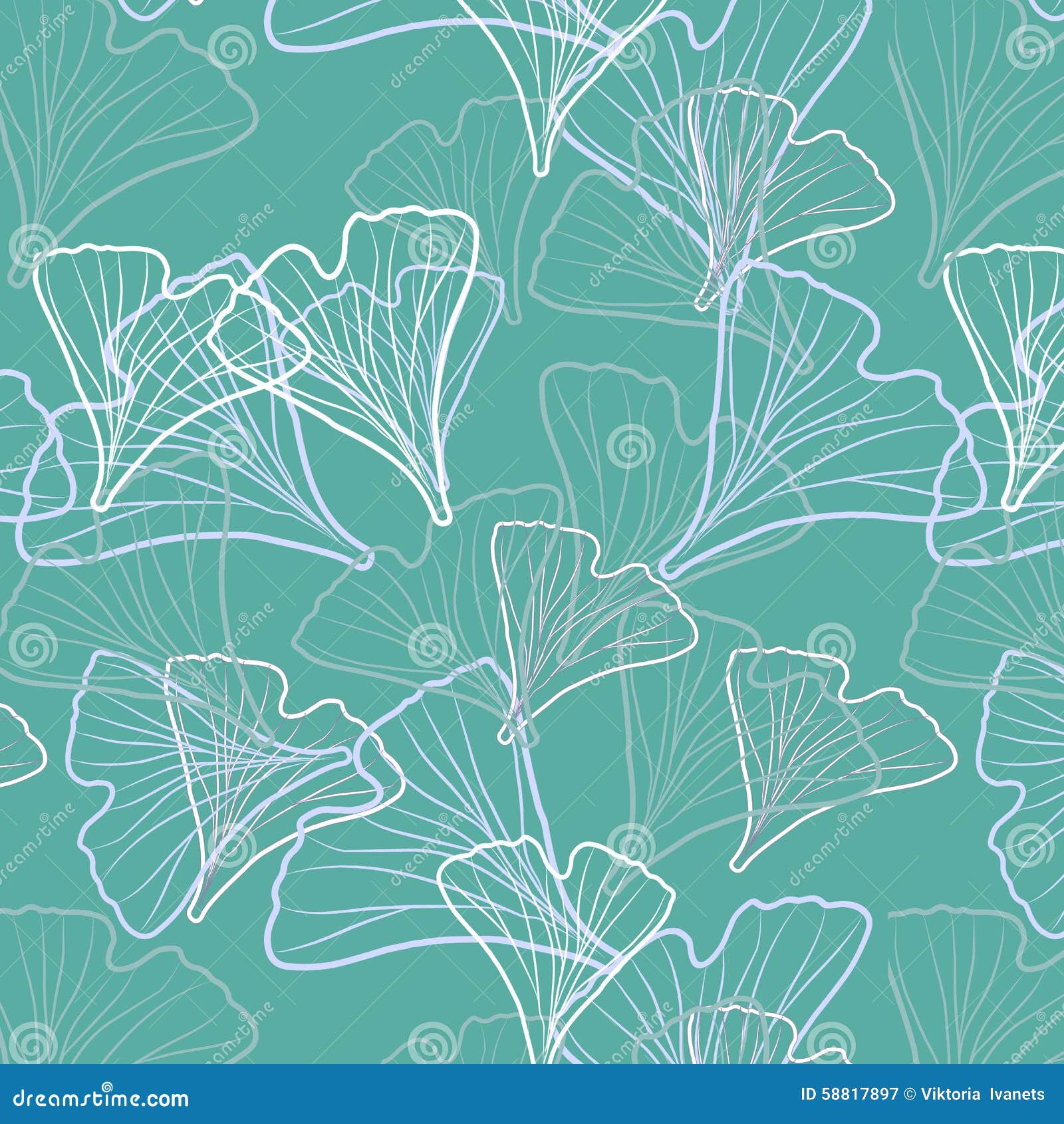 Ginkgo Biloba Pattern Seamless Stock Vector - Illustration of print ...