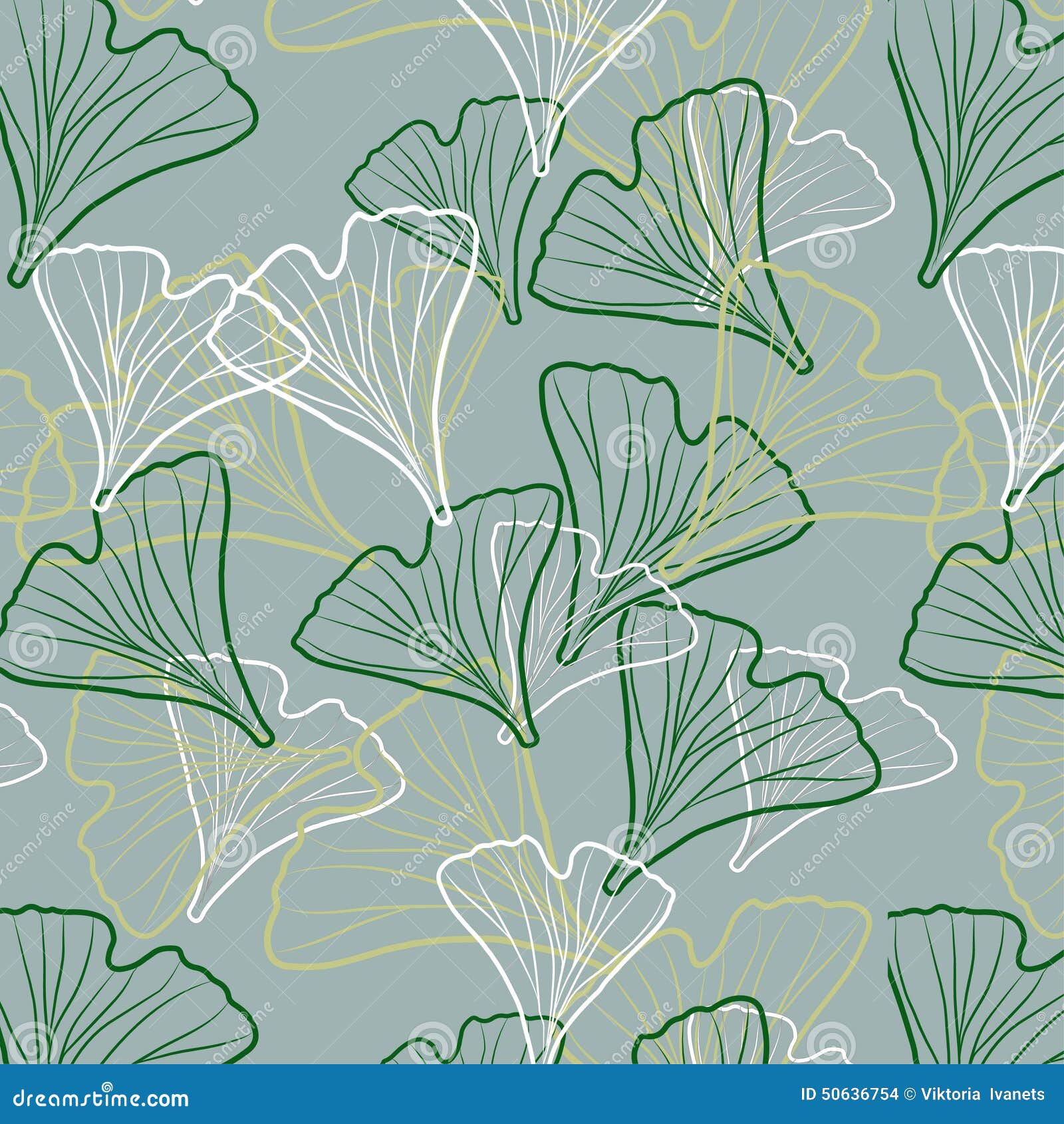 Ginkgo biloba pattern stock vector. Illustration of japanese - 50636754