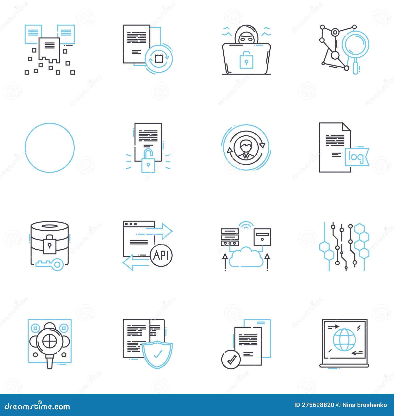 Ginormous Knowledge Linear Icons Set. Vast, Extensive, Comprehensive ...