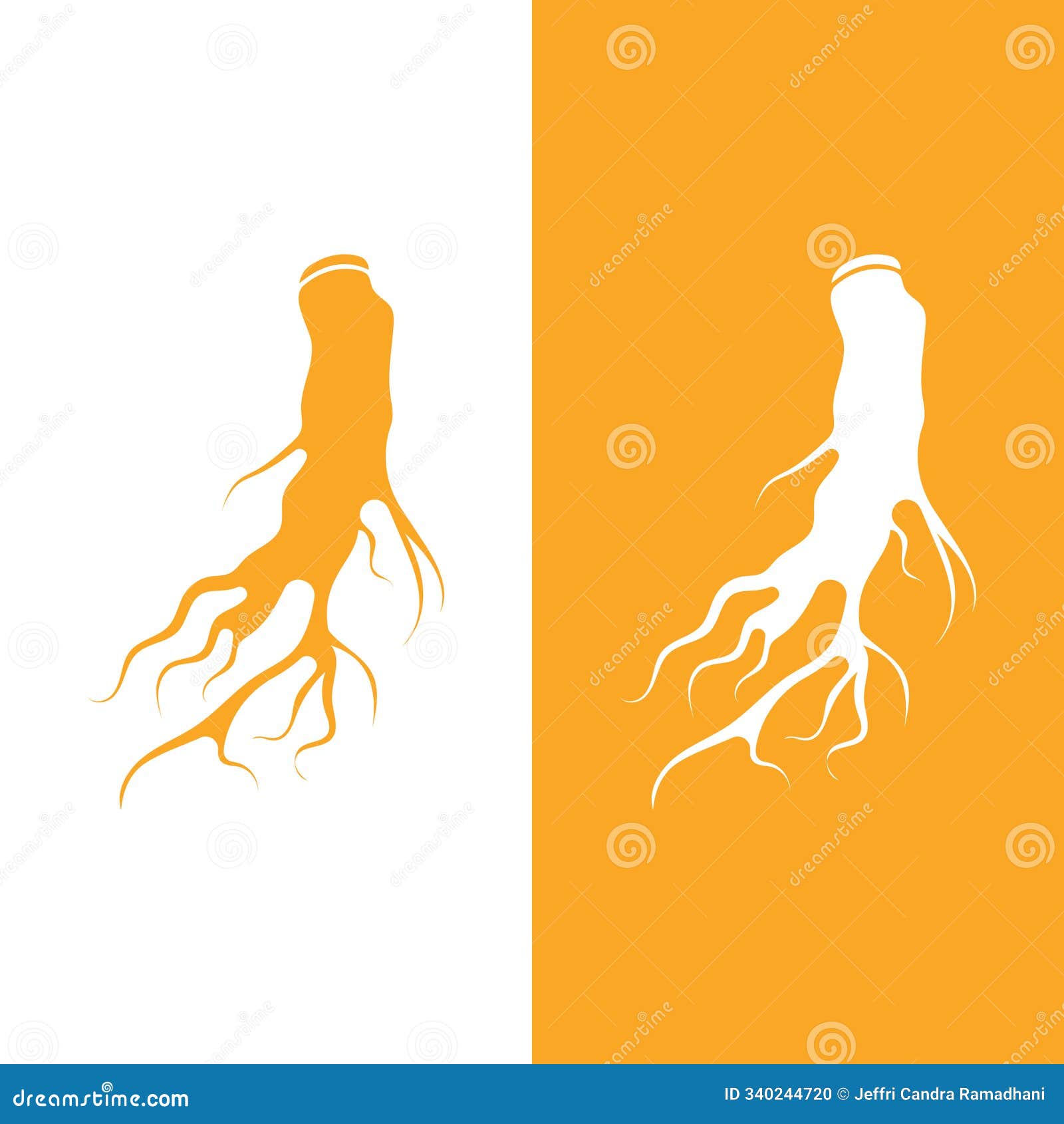 Ginseng Logo Design Template And Symbol Icon Vector Illustration ...