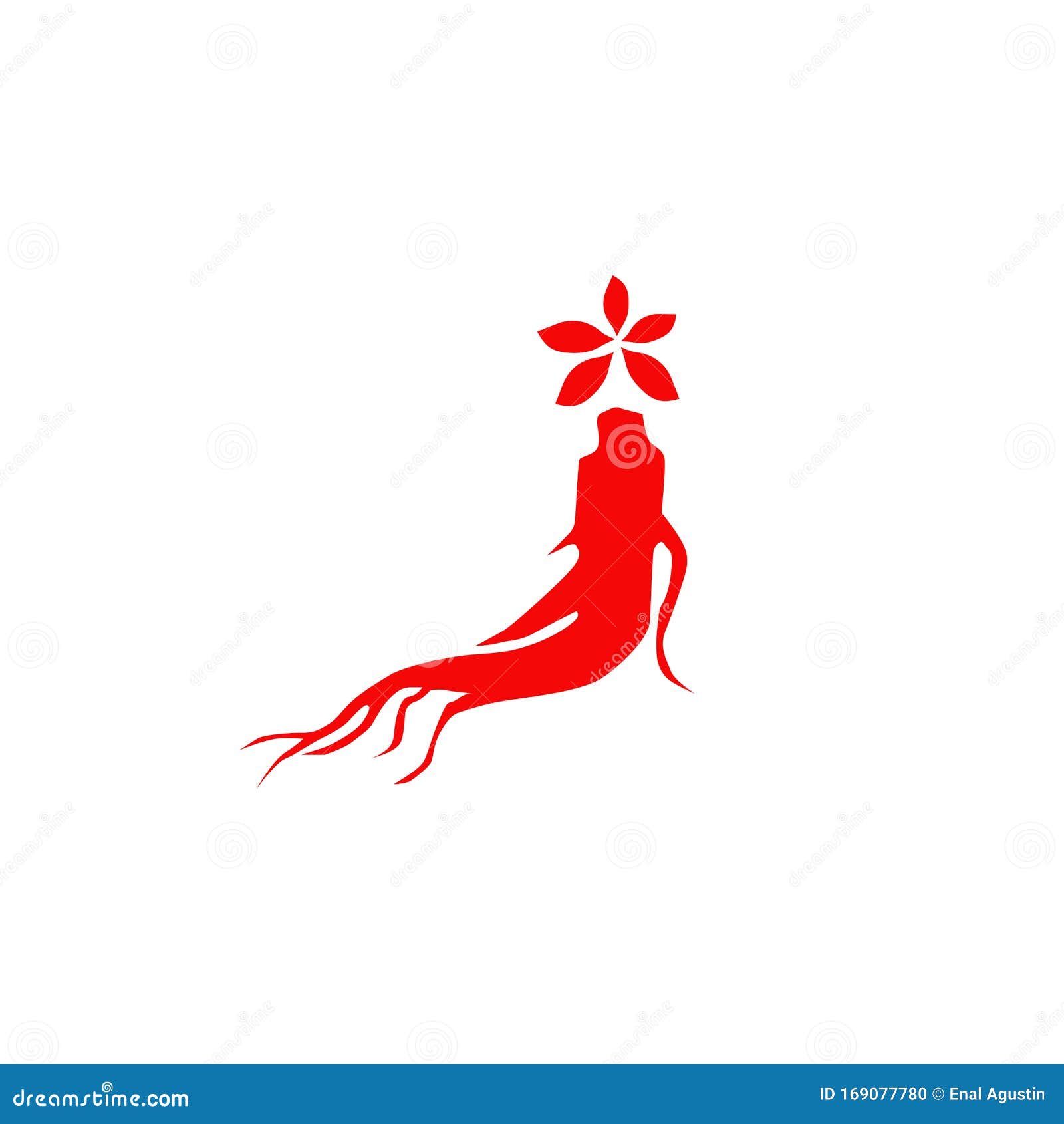 Ginseng Plant Logo Icon Design Vector Template Stock Vector