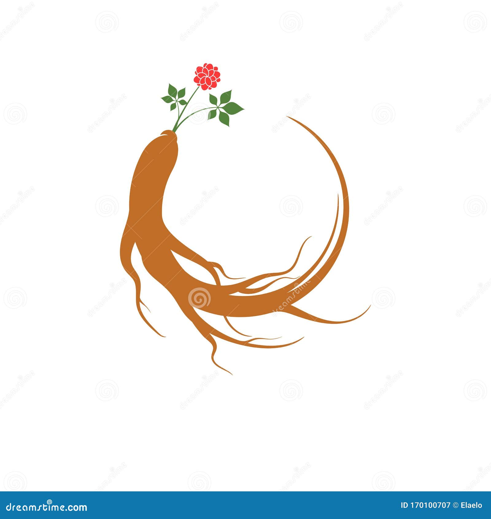 Ginseng Vector Icon Illustration Stock Vector - Illustration of natural ...