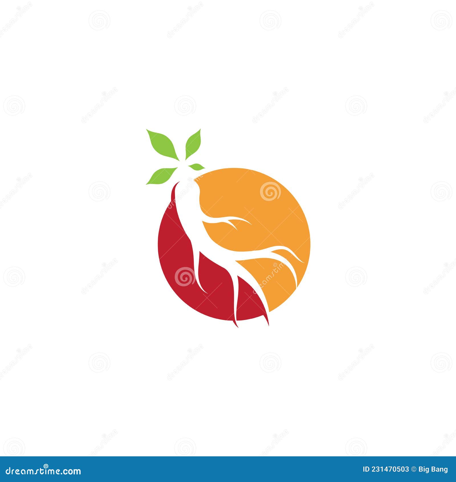 Ginseng Vector Illustration. Ginseng Root Logo Symbol Stock Vector ...