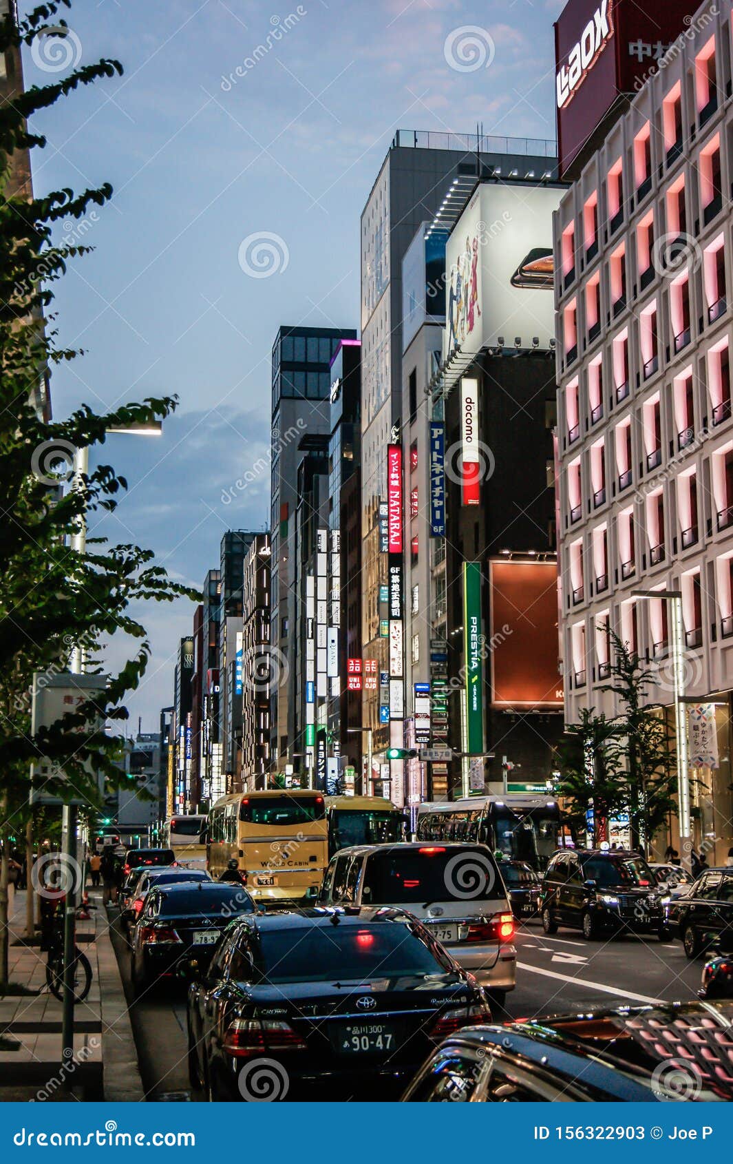 Ginza District of Tokyo at Dawn Editorial Stock Photo - Image of ginza ...