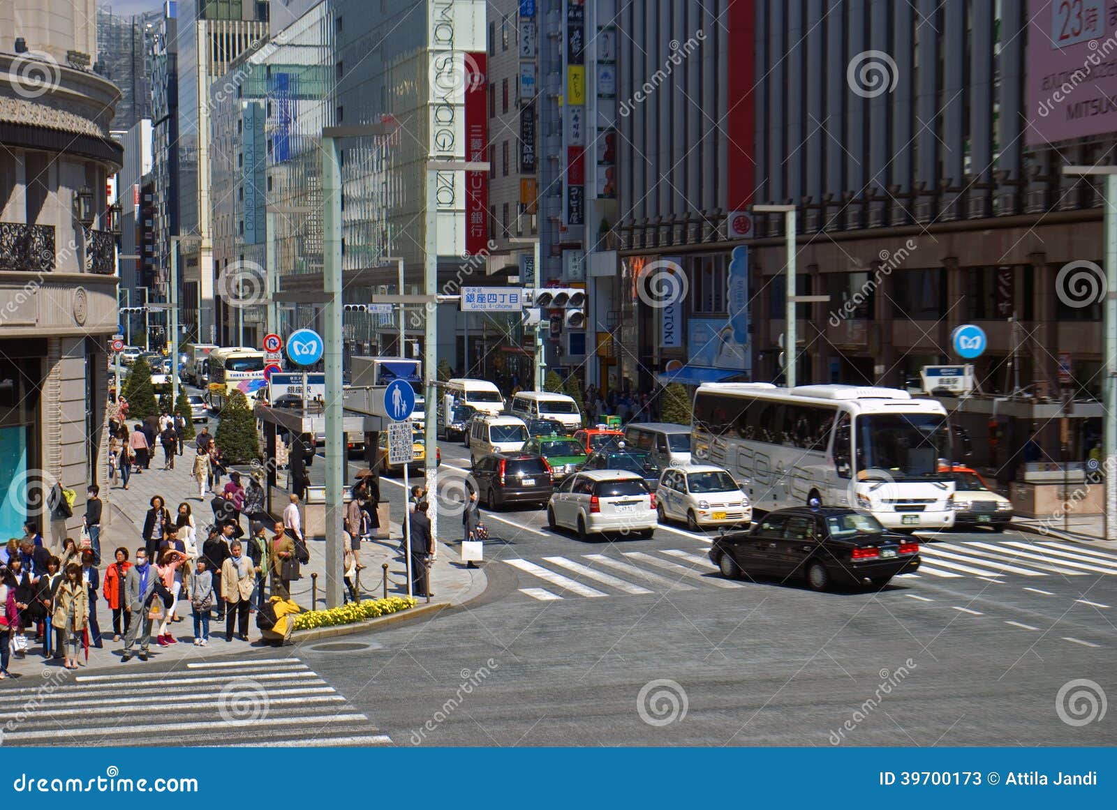 Ginza Street, Tokyo, Japan editorial stock photo. Image of architecture ...