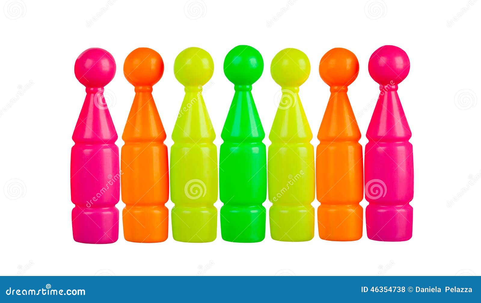 Giocattoli Di Plastica Variopinti: Birilli Rossi, Gialli, Arancio E ...
