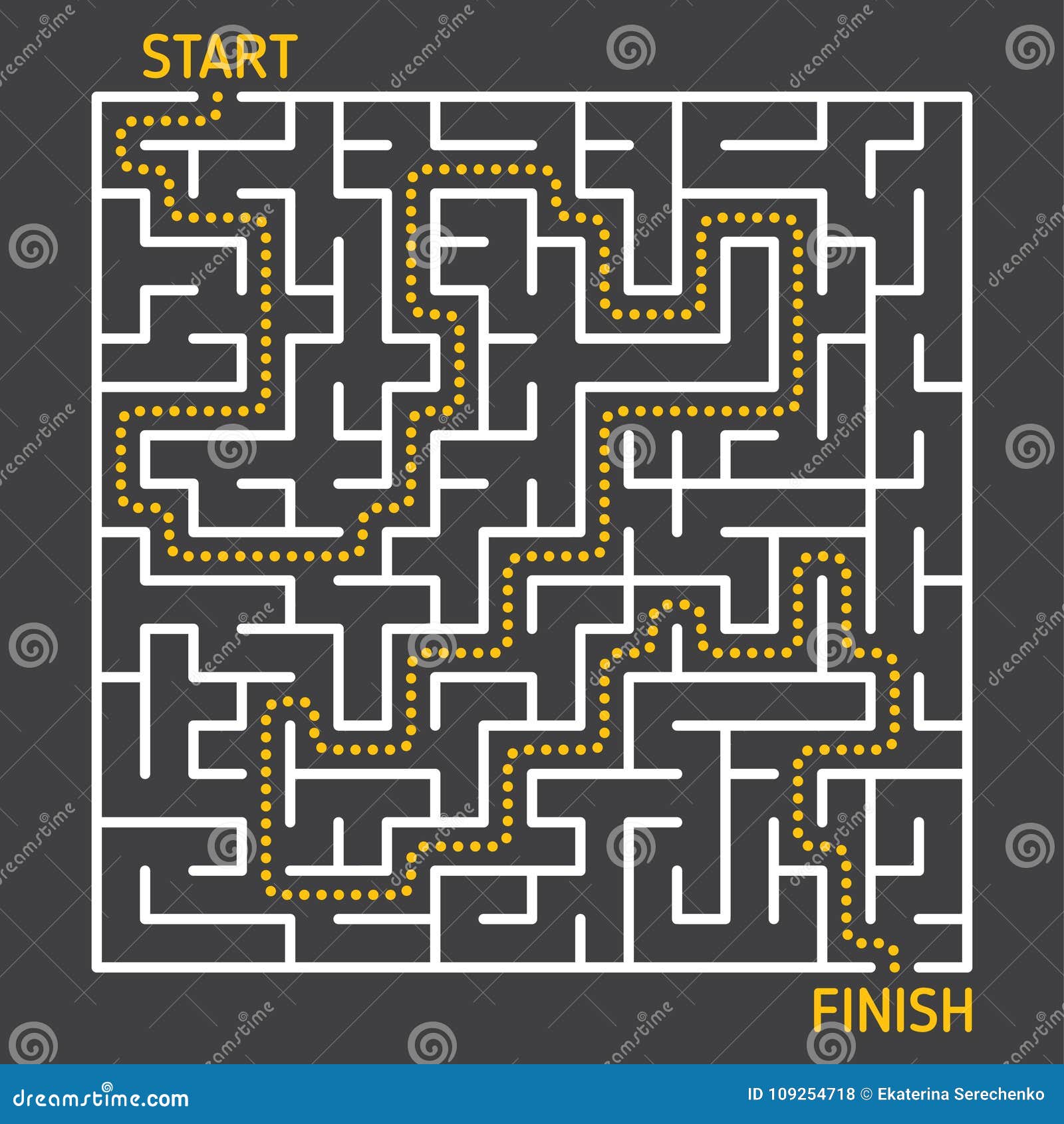 Gioco Del Labirinto Del Labirinto Con La Soluzione Illustrazione ... Gioco Del Labirinto Del Labirinto Con La Soluzione Illustrazione ...