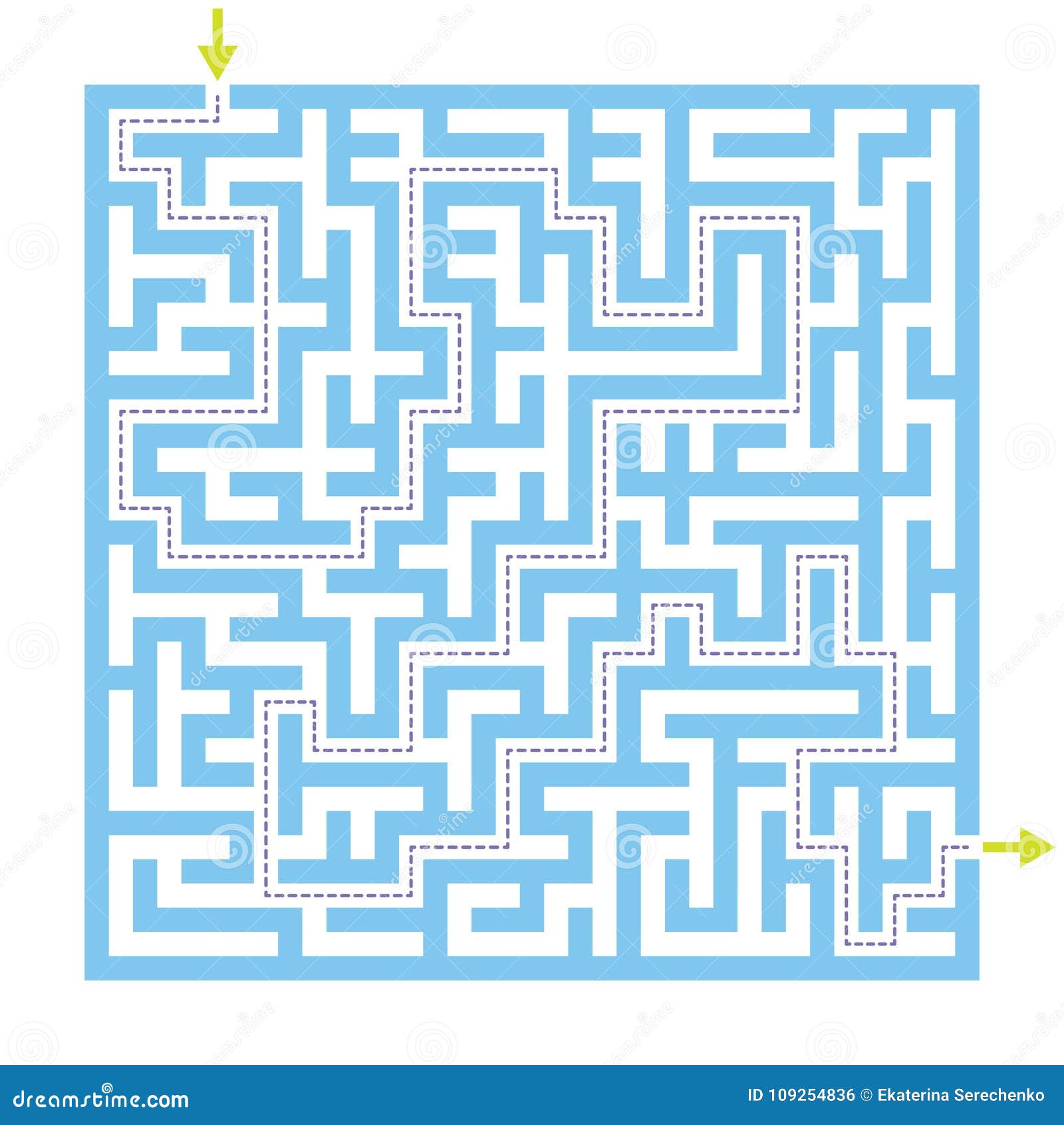 Gioco Del Labirinto Del Labirinto Con La Soluzione Illustrazione ...