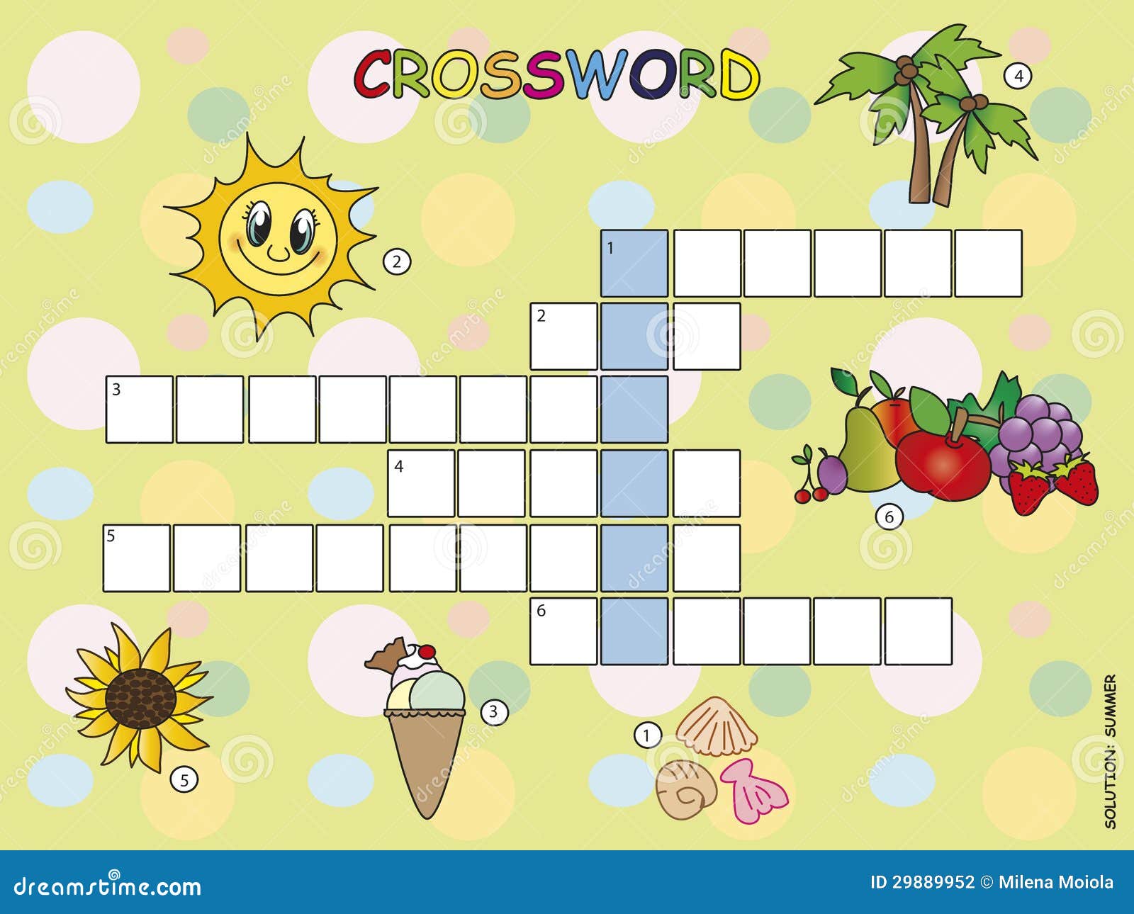 Parole incrociate illustrazione di stock. Illustrazione di estate ...