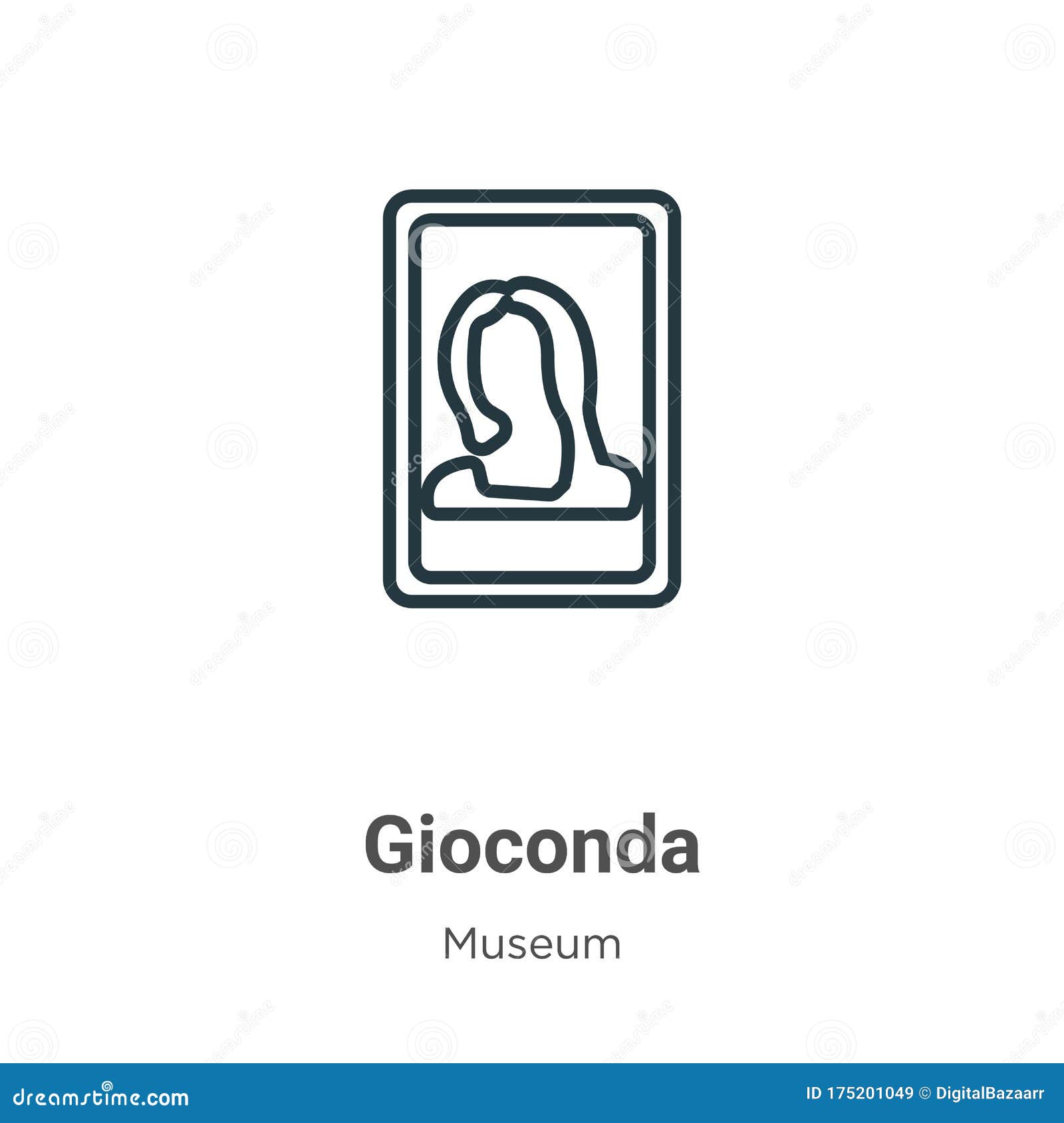 Gioconda Isolated Icon. Simple Element Illustration From Museum Concept Icons. Gioconda Editable ...