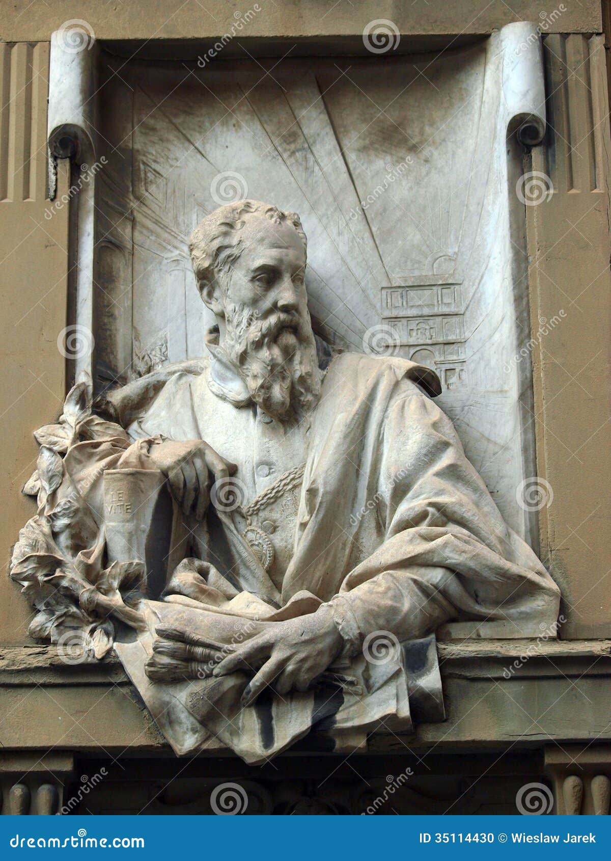 Giorgio Vasari bust stock photo. Image of painter, piazza - 35114430