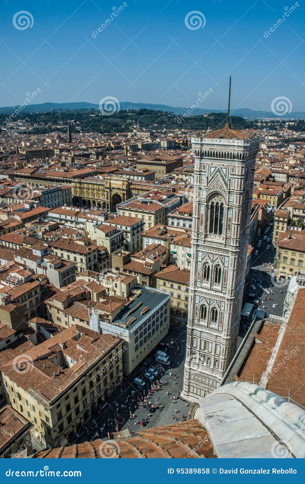 Giotto`s Campanile View from the Top Stock Photo - Image of landscape ...