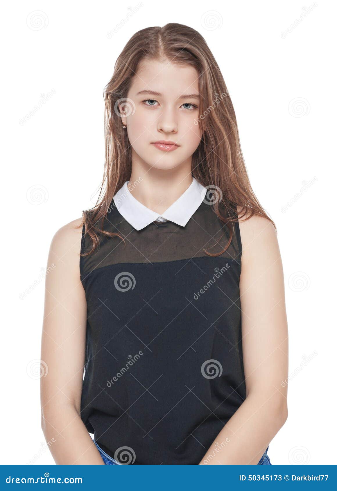 Giovane Bella Ragazza Dell'adolescente Isolata Immagine Stock ...