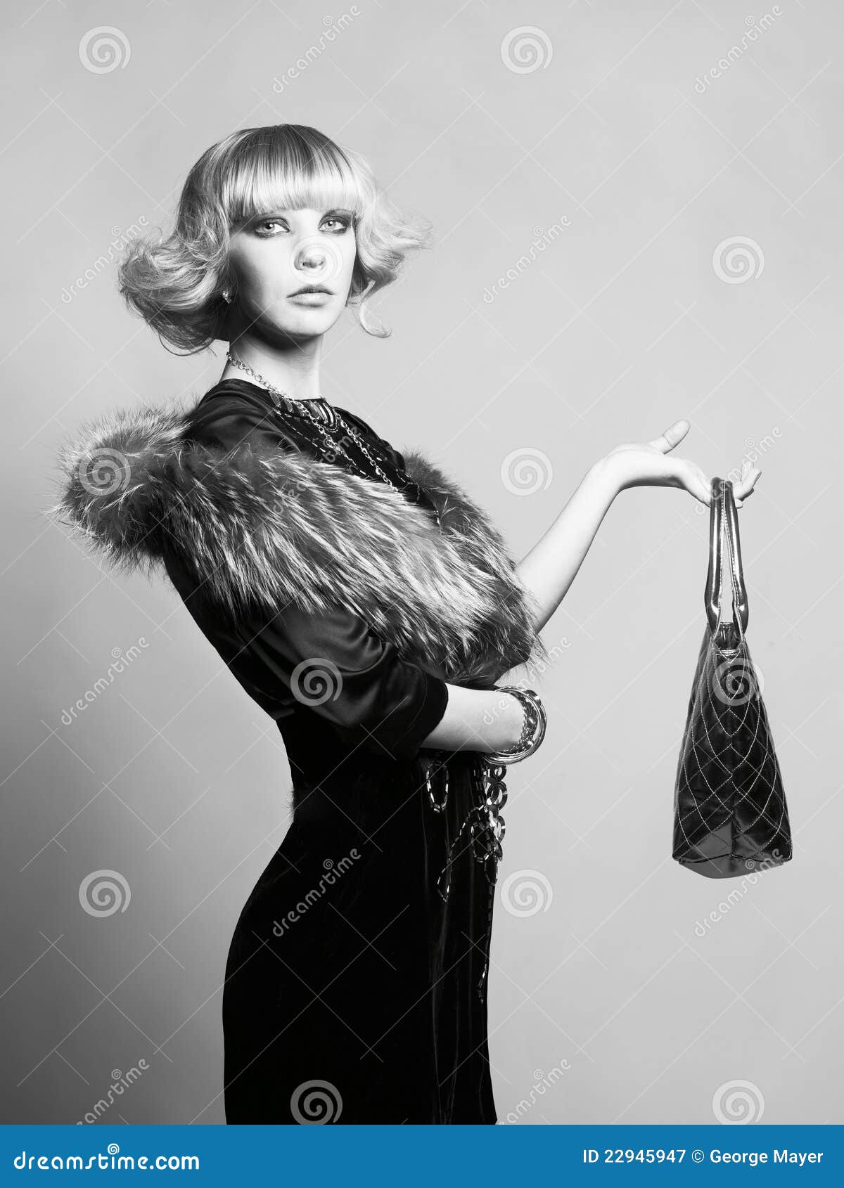 Giovane Bella Signora in Vestito Elegante Immagine Stock - Immagine di ...