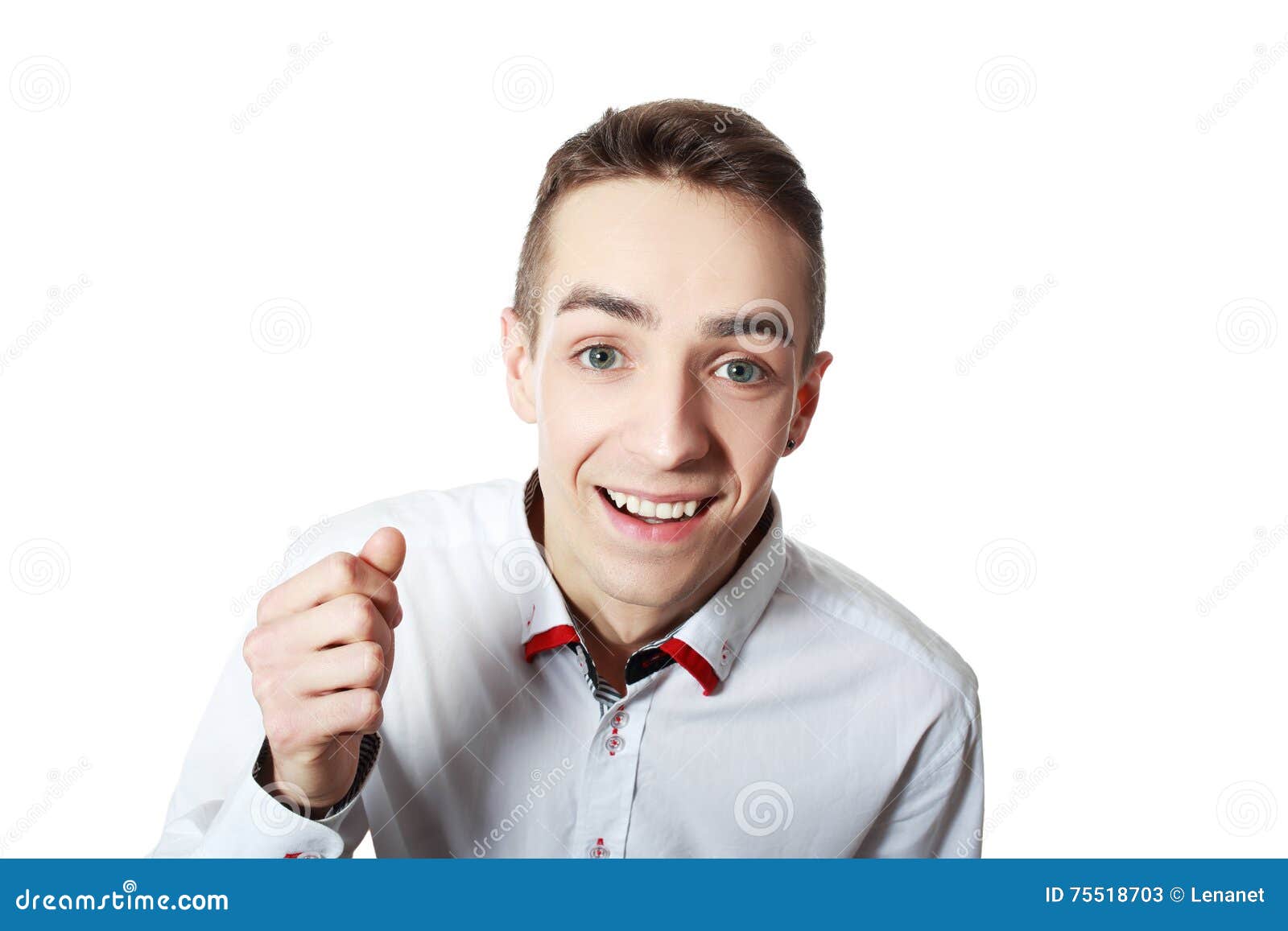 Giovane del vincitore immagine stock. Immagine di annuncio - 75518703