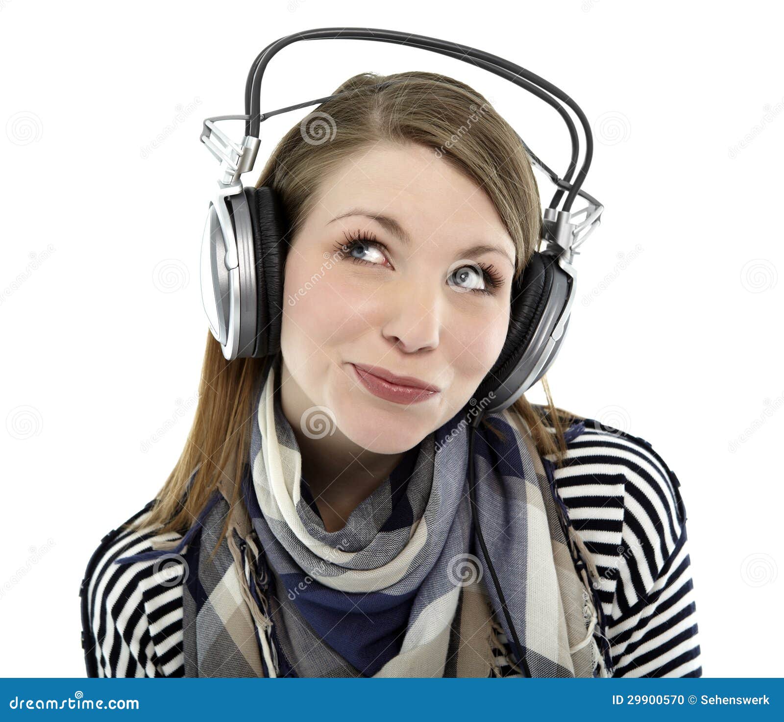 Giovane Donna Con Le Cuffie Fotografia Stock - Immagine di persona ...