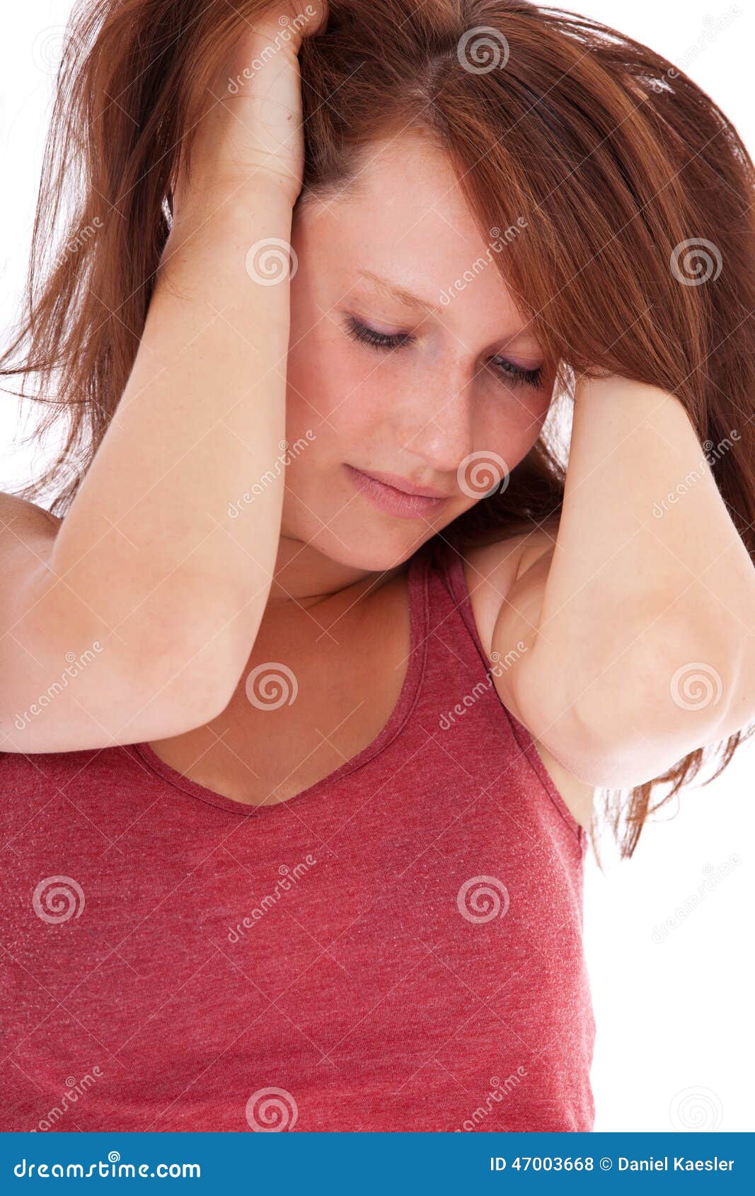 Giovane donna frustrata fotografia stock. Immagine di umore - 47003668
