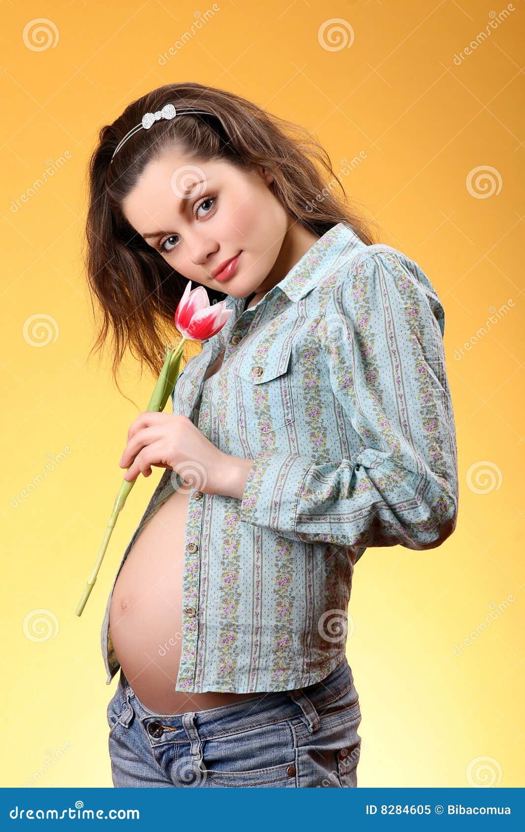 Giovane donna incinta immagine stock. Immagine di maternità - 8284605