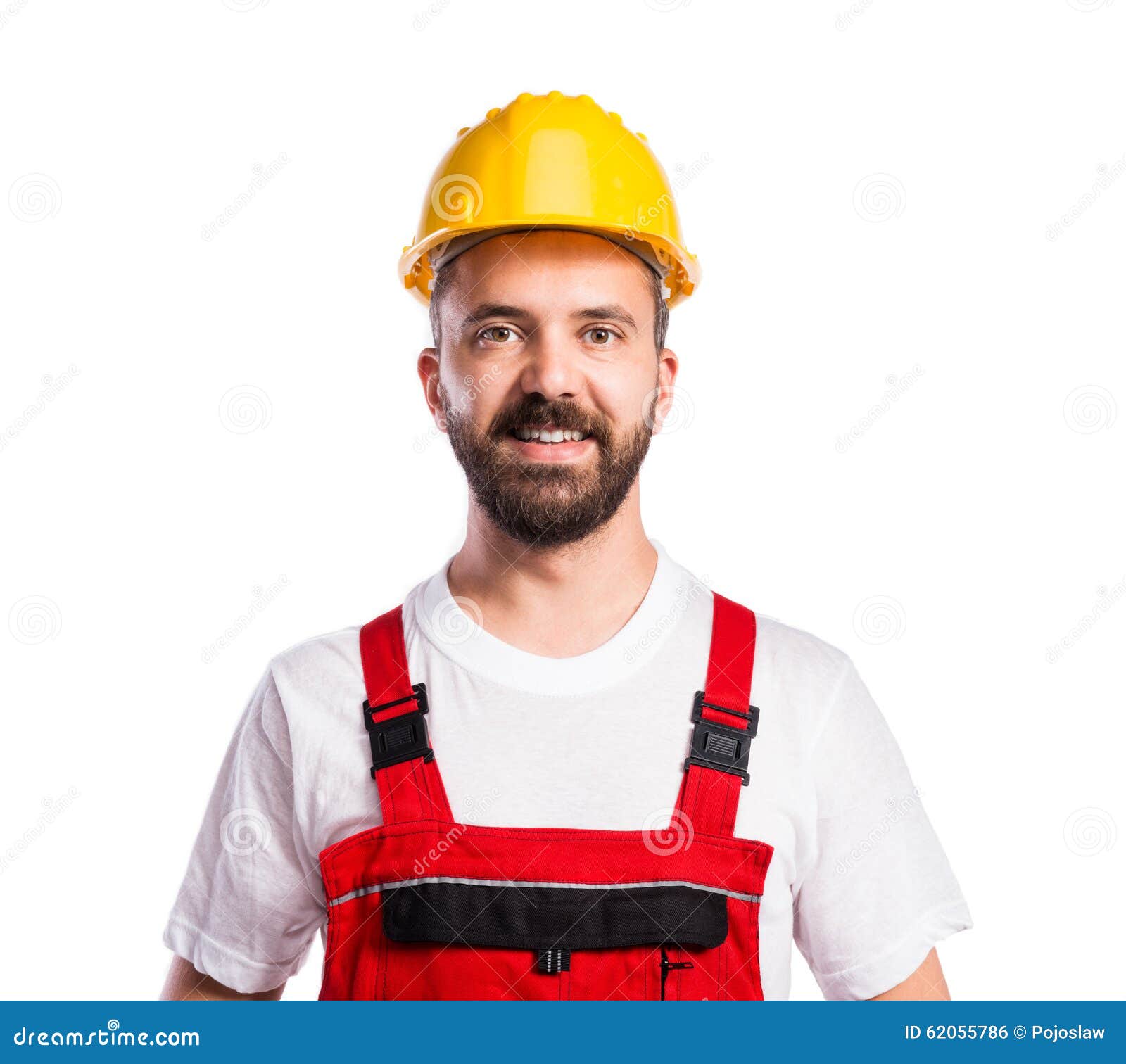 Giovane operaio bello fotografia stock. Immagine di tuttofare - 62055786