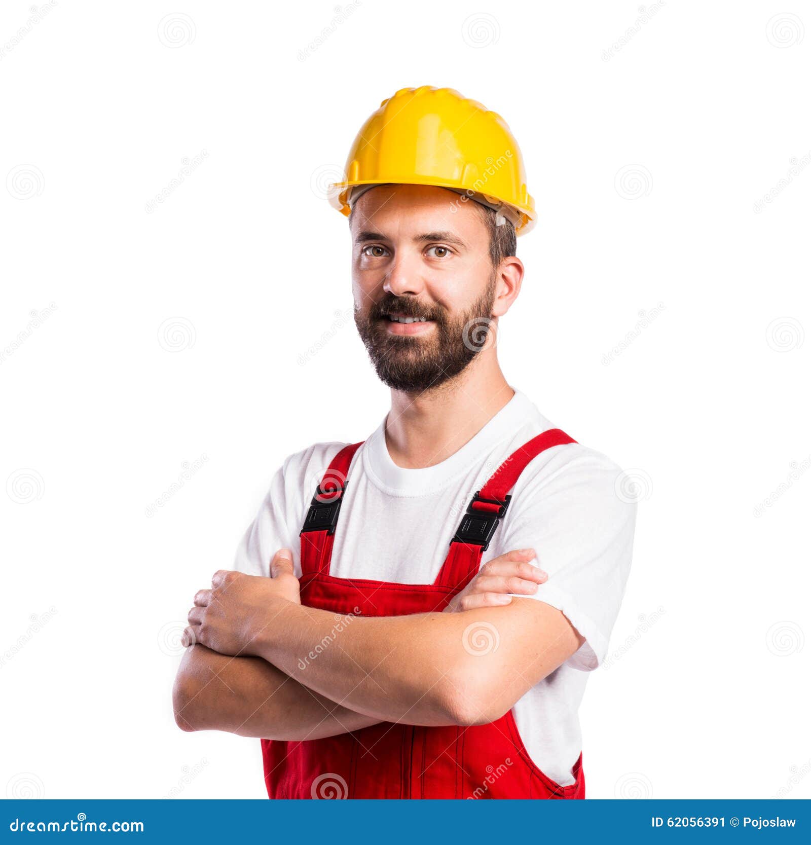 Giovane operaio bello immagine stock. Immagine di sfondo - 62056391