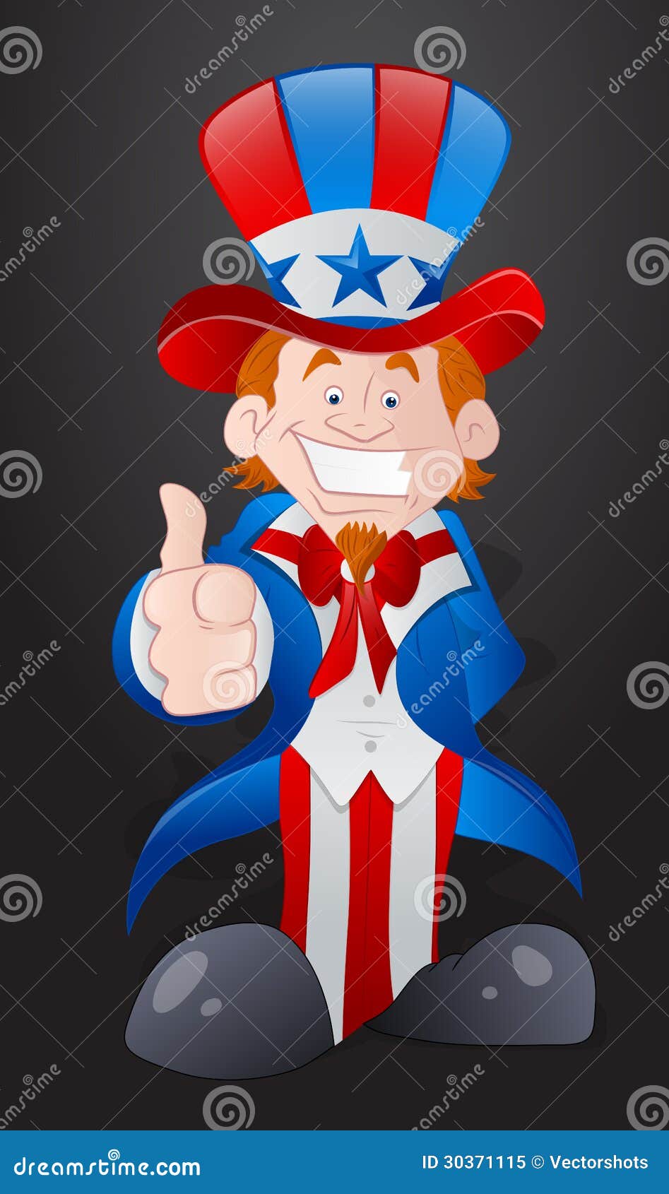 Giovane zio Sam felice illustrazione di stock. Illustrazione di ...