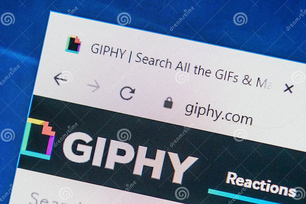 Giphy.com Web Site. Selective Focus. Editorial Stock Photo - Image of ...