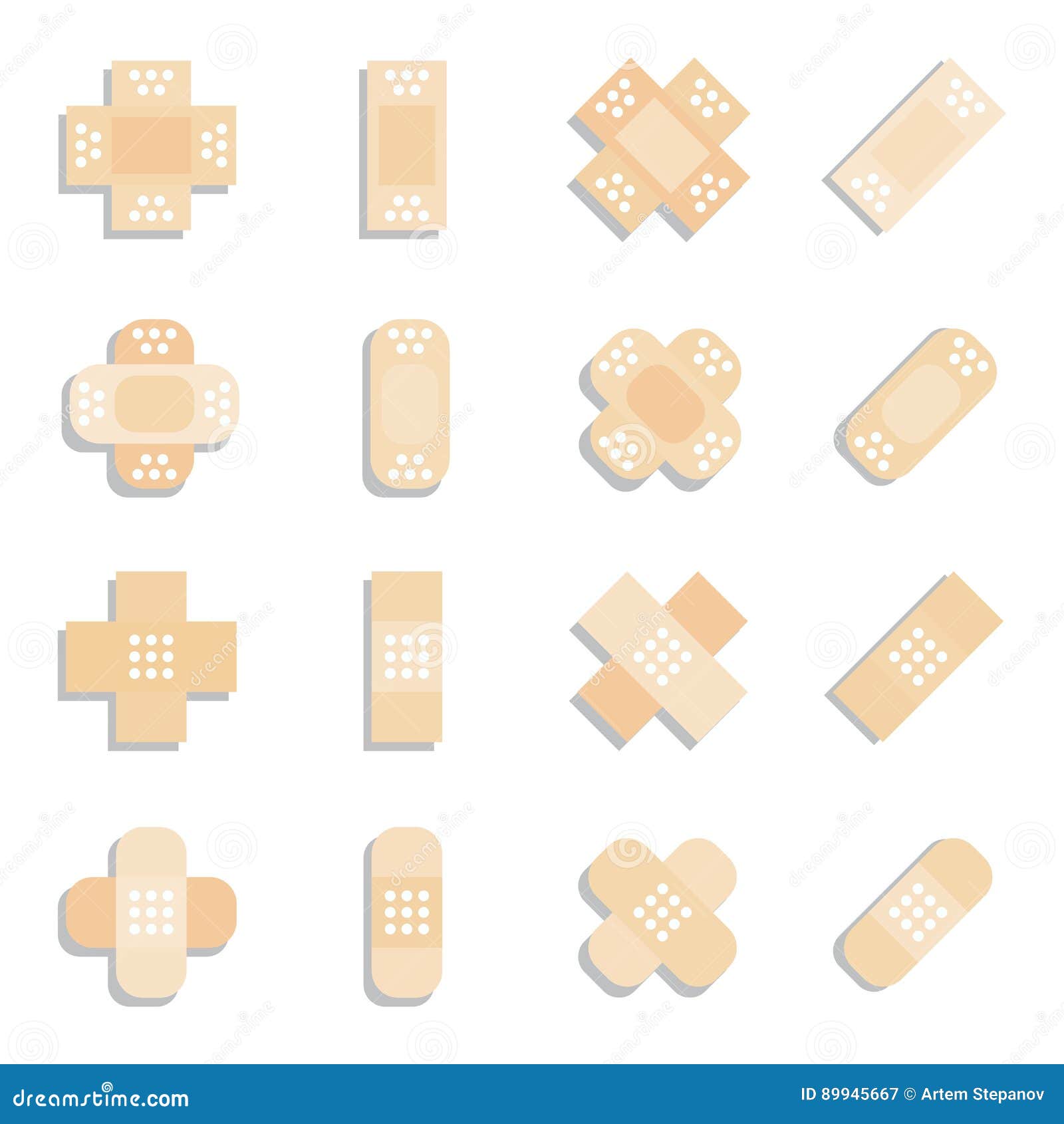 Gips-oder Pflaster-Ikone Medizinisches Flecken-Symbol Vektor Abbildung ...