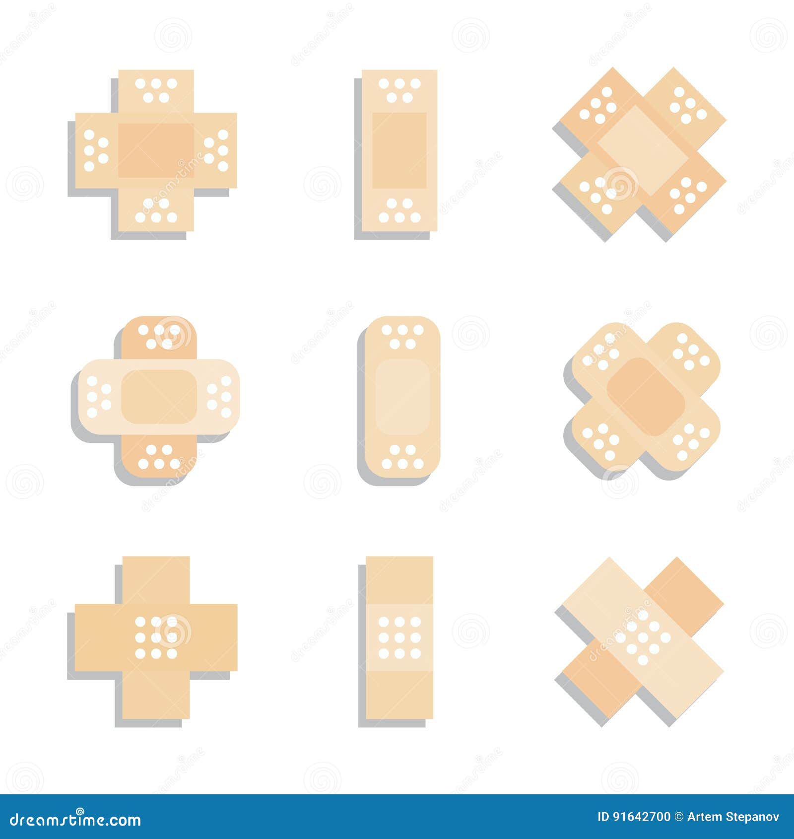 Gips-oder Pflaster-Ikone Medizinisches Flecken-Symbol Vektor Abbildung ...