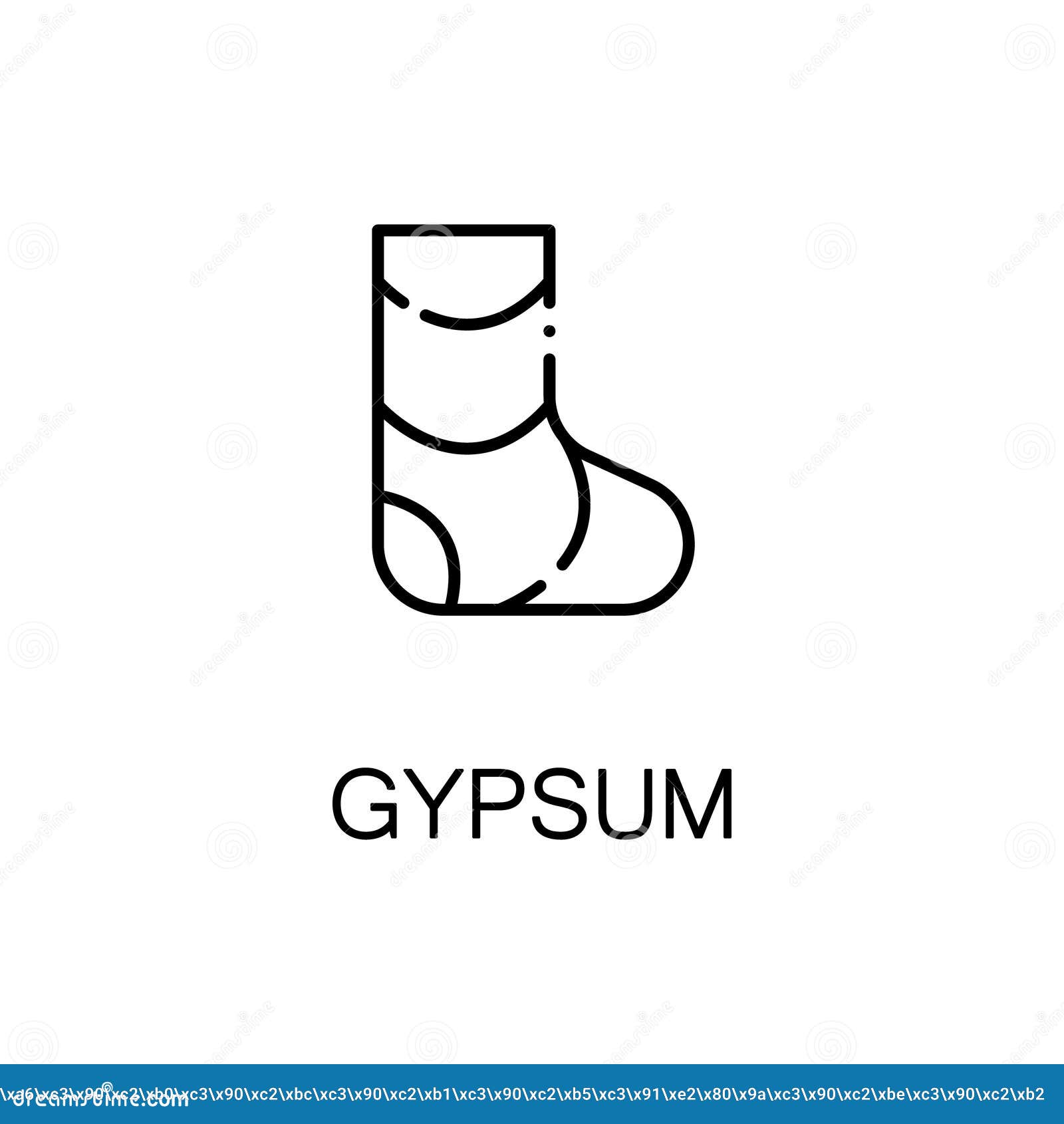 Gips Vlak Pictogram of Embleem Voor Webontwerp Vector Illustratie ...