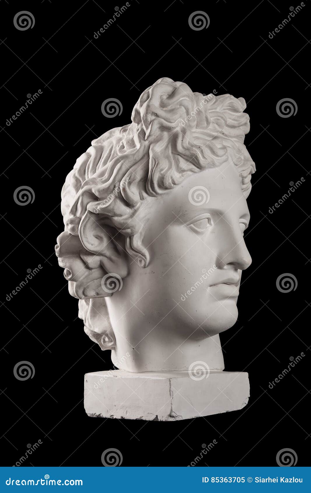 Gipsstandbeeld Van Het Hoofd Van Apollo ` S Stock Afbeelding - Image of ...