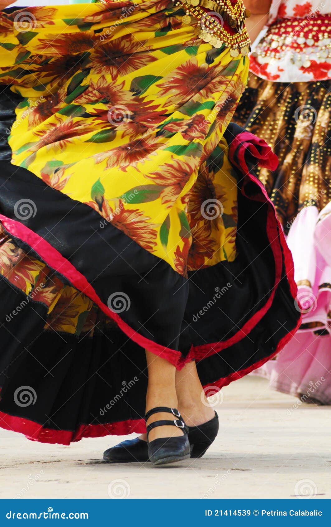 Gipsy dance stock image. Image of skirts, skirt, ethnic - 21414539