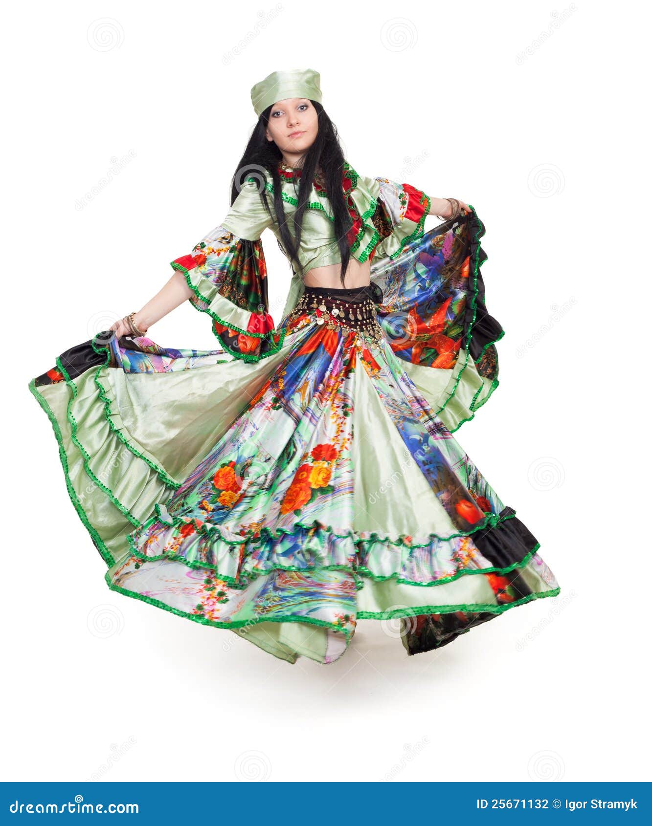 Gipsy dancer stock photo. Image of figure, folkloric - 25671132