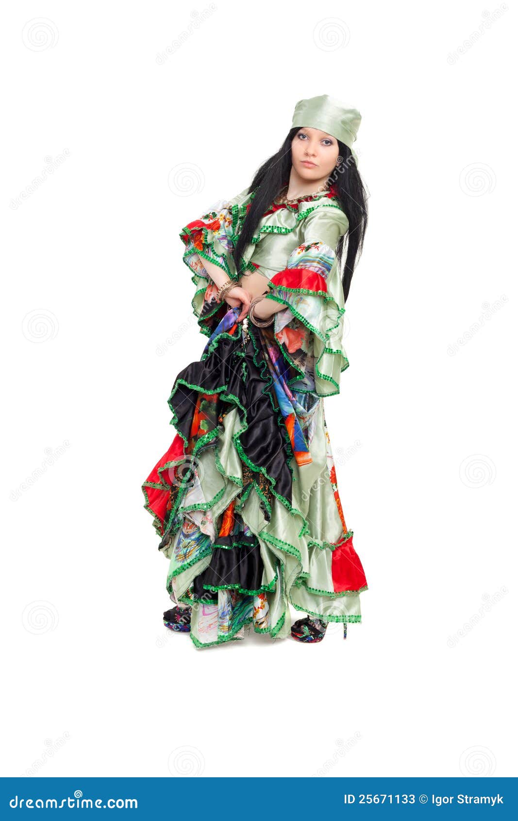 Gipsy dancer stock image. Image of folkloric, skirt, expression - 25671133