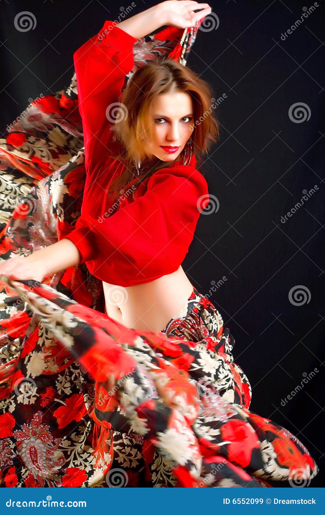 Gipsy dancer stock image. Image of fashion, expressive - 6552099