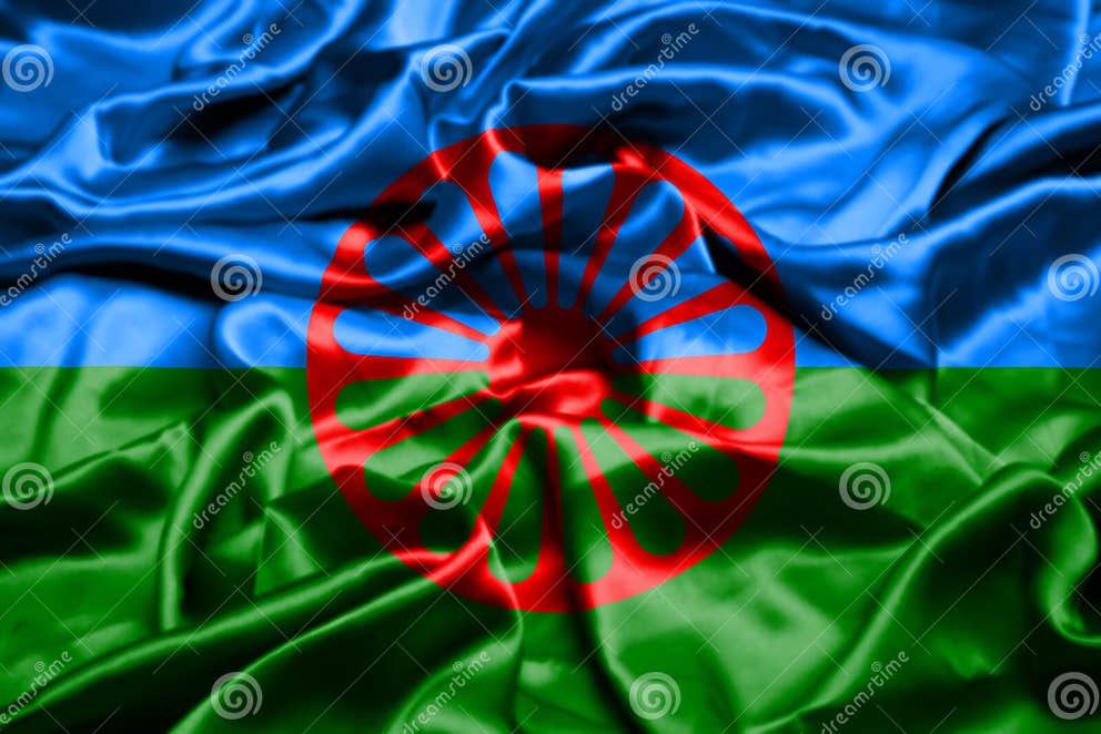 Gipsy Flag Waving in the Wind. Stock Illustration - Illustration of ...