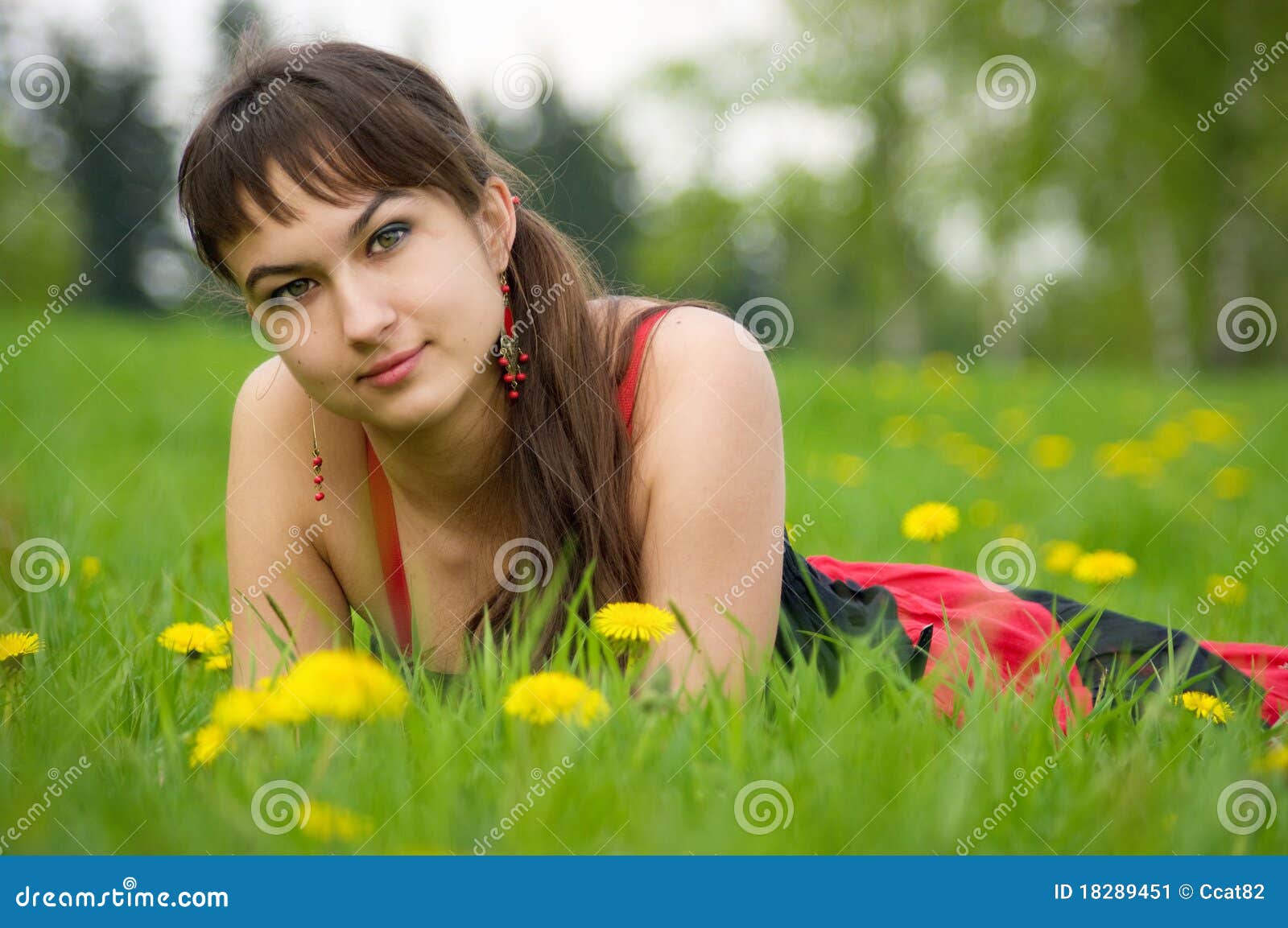 Pretty Gipsy Lady In Retro Colorful Dress Dancing Royalty-Free Stock ...