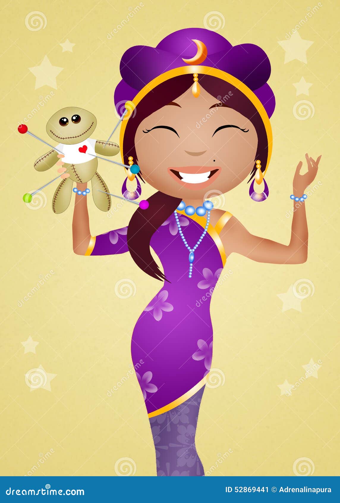 Set Of Gipsy Cartoon Icon Design Template With Various Models. Vector ...