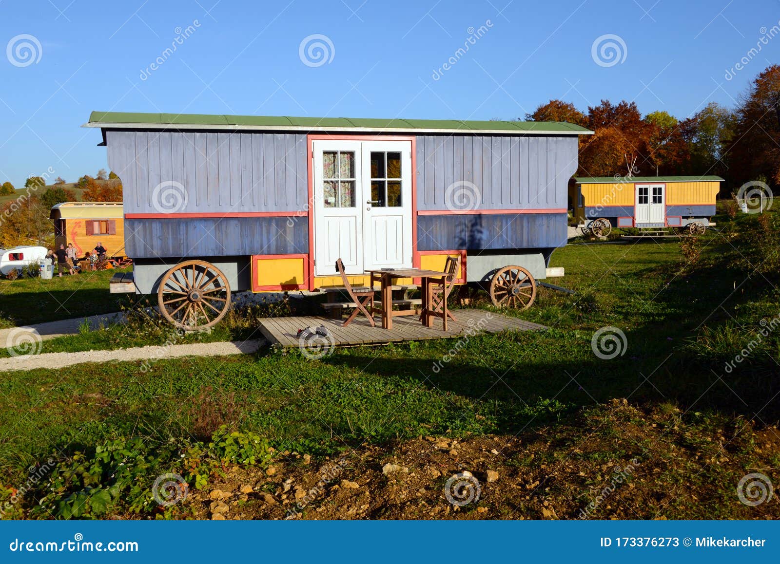 Gipsy wagon stock image. Image of farmer, gypsy, caravan - 173376273