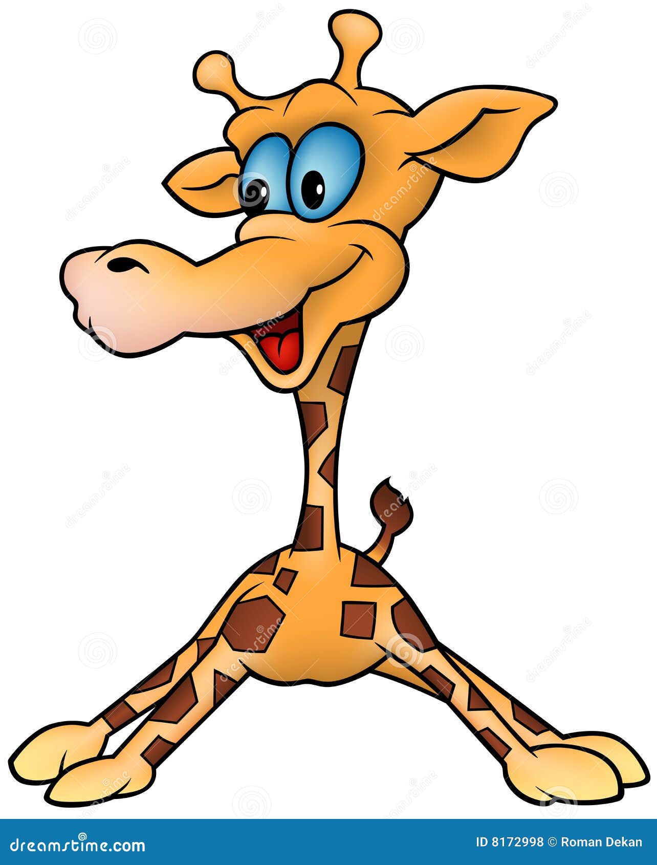 Giraf vector illustratie. Illustration of klem, beeldverhalen - 8172998