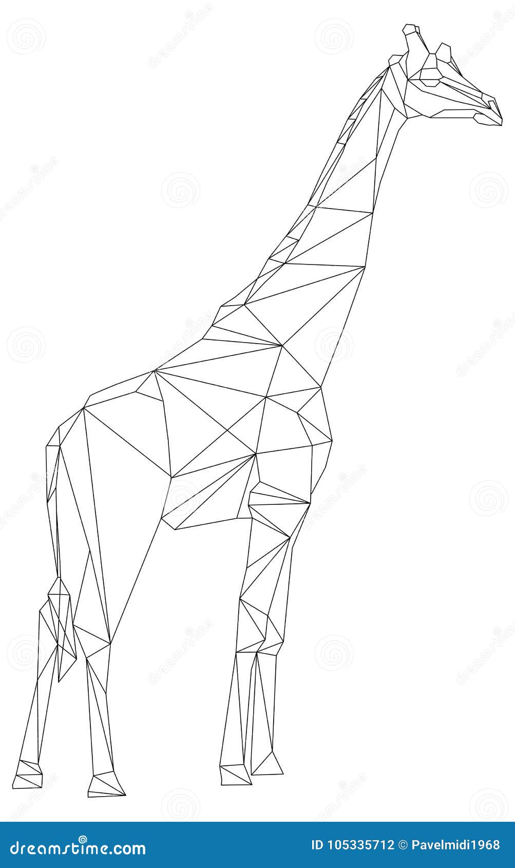 Giraf geometrische stijl vector illustratie. Illustration of blokken ...