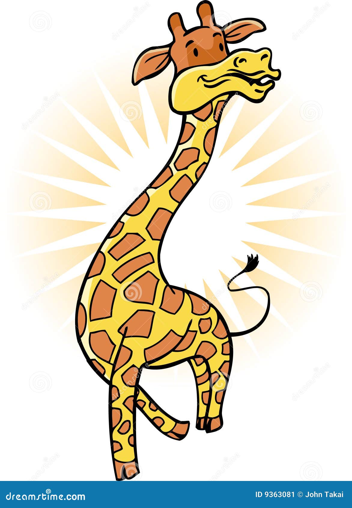 Giraffe stock vector. Illustration of comic, icon, giraffe - 9363081