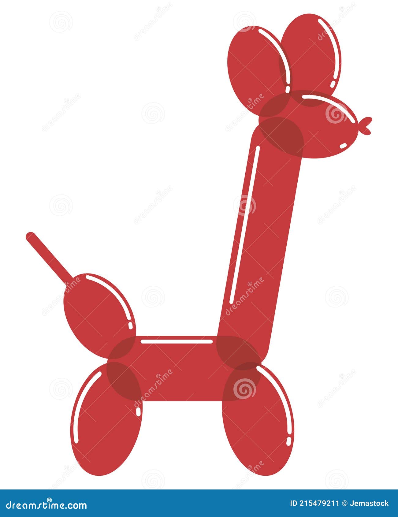 Giraffe balloon animal stock vector. Illustration of helium - 215479211