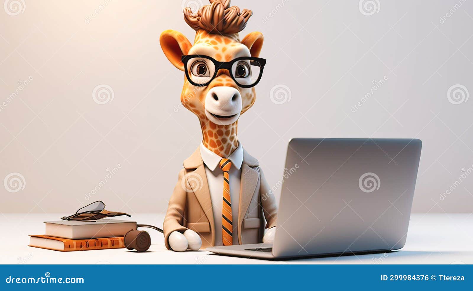 A Giraffe in a Business Suit Stock Illustration - Illustration of ...
