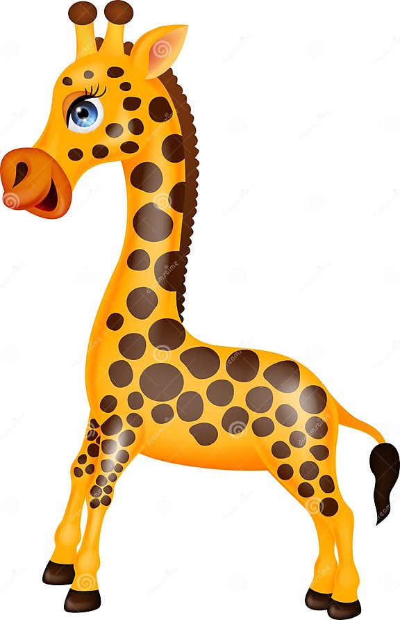 Giraffe cartoon stock vector. Illustration of safari - 28524301